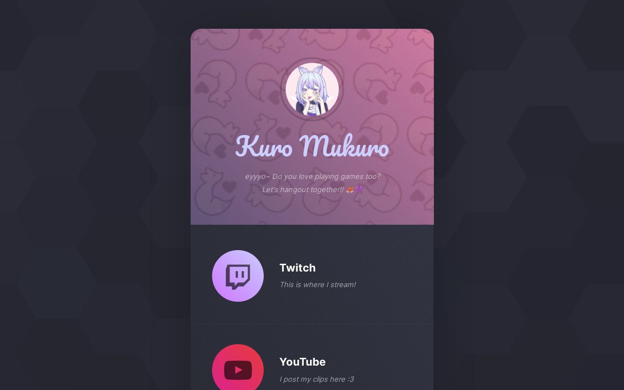 Kuro Mukuro Social Links